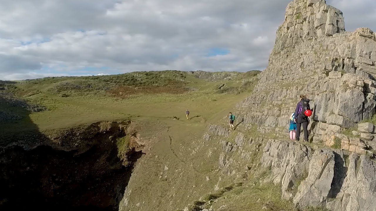 Gower chimney climbing - YouTube