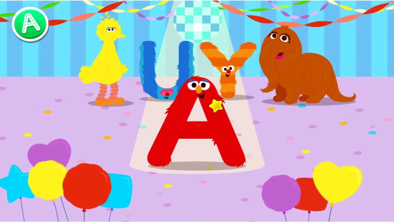 Big Bird and Snuffy's Alphabet Letter Dance Party | Fun Learning for ...