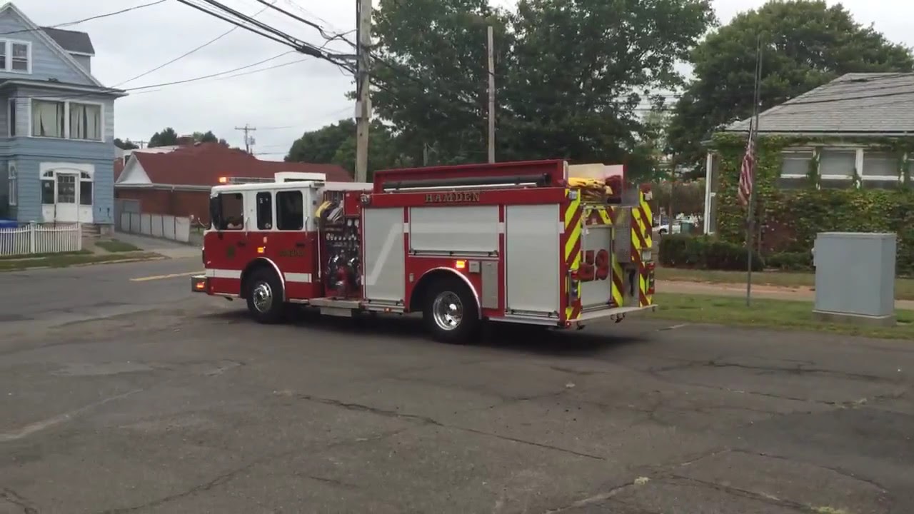 Hamden Ct fire department responding - YouTube