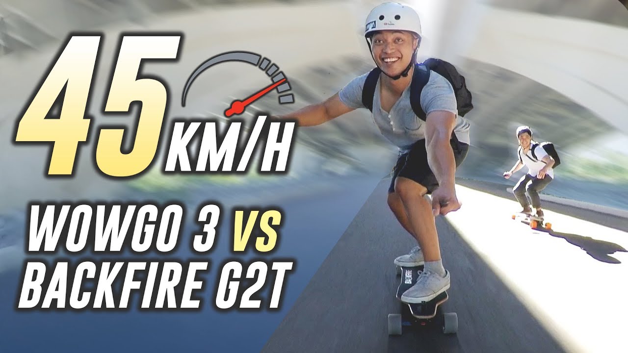 Wowgo 3 VS Backfire G2T Electric Skateboard HIGH SPEED RACE - ESKATE ...