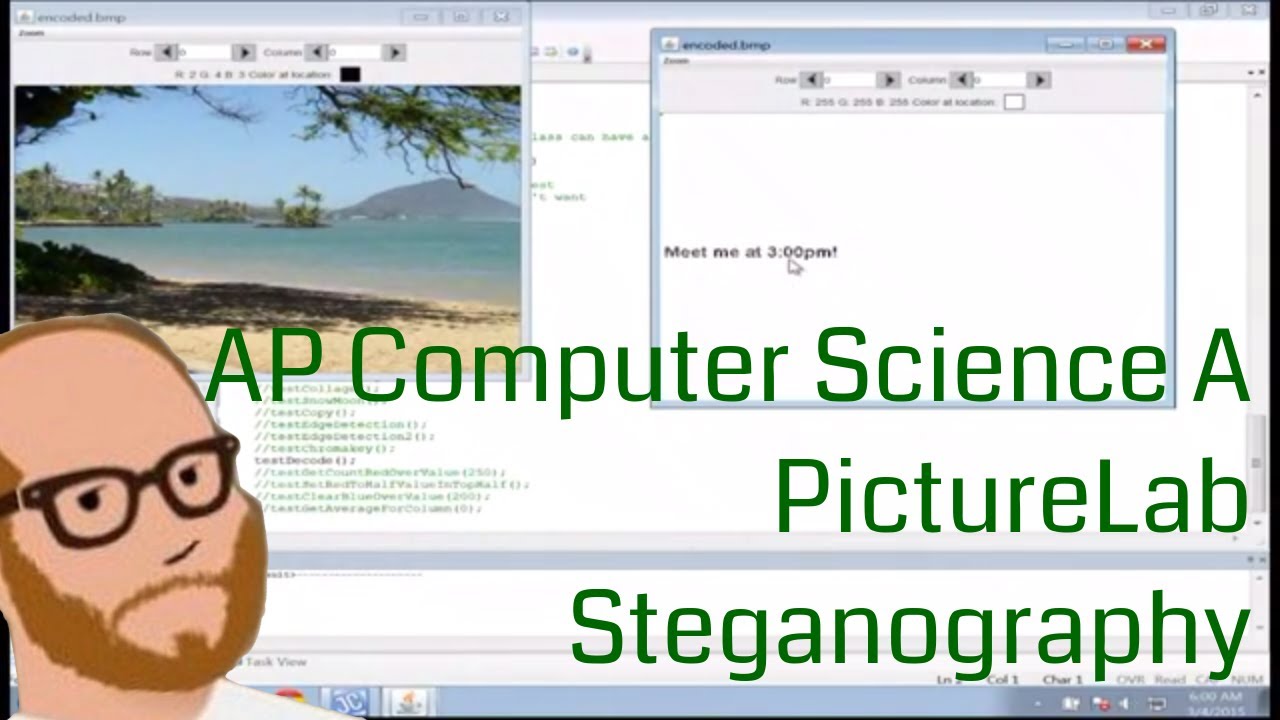 Computer Science AP - PictureLab - Steganography - YouTube