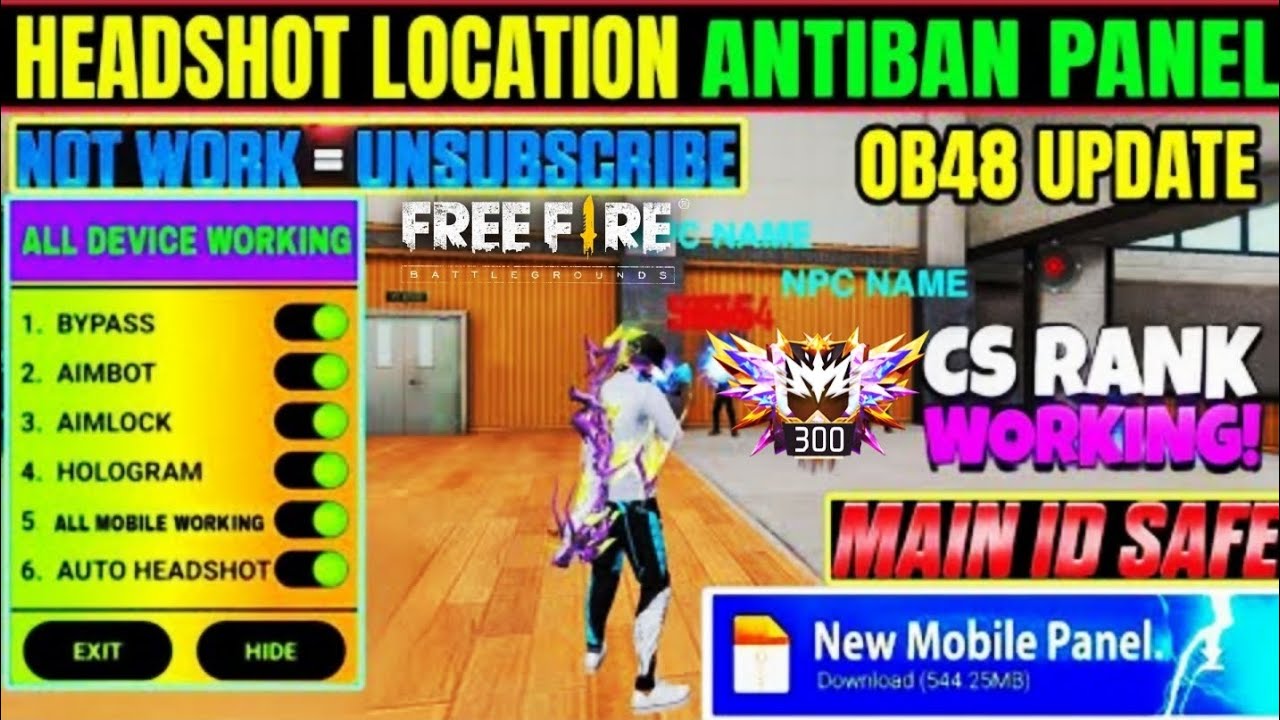 OB48 ANTI BAN 100% HEADSHOT PANEL🔥FREE FIRE ANDROID PANEL | 100% ...