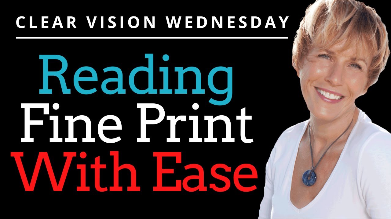 Reading Fine Print With Ease - YouTube