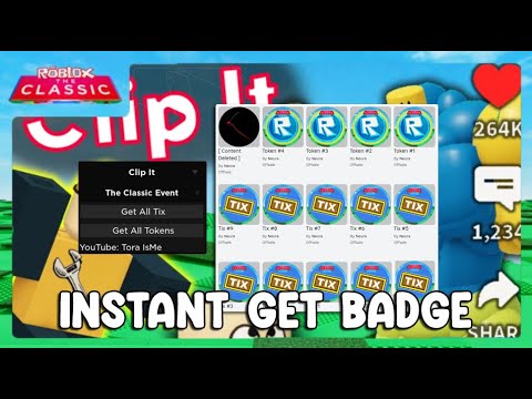 (Roblox The Classic Event) Clip It Script OP - Instant Gett All Badges ...
