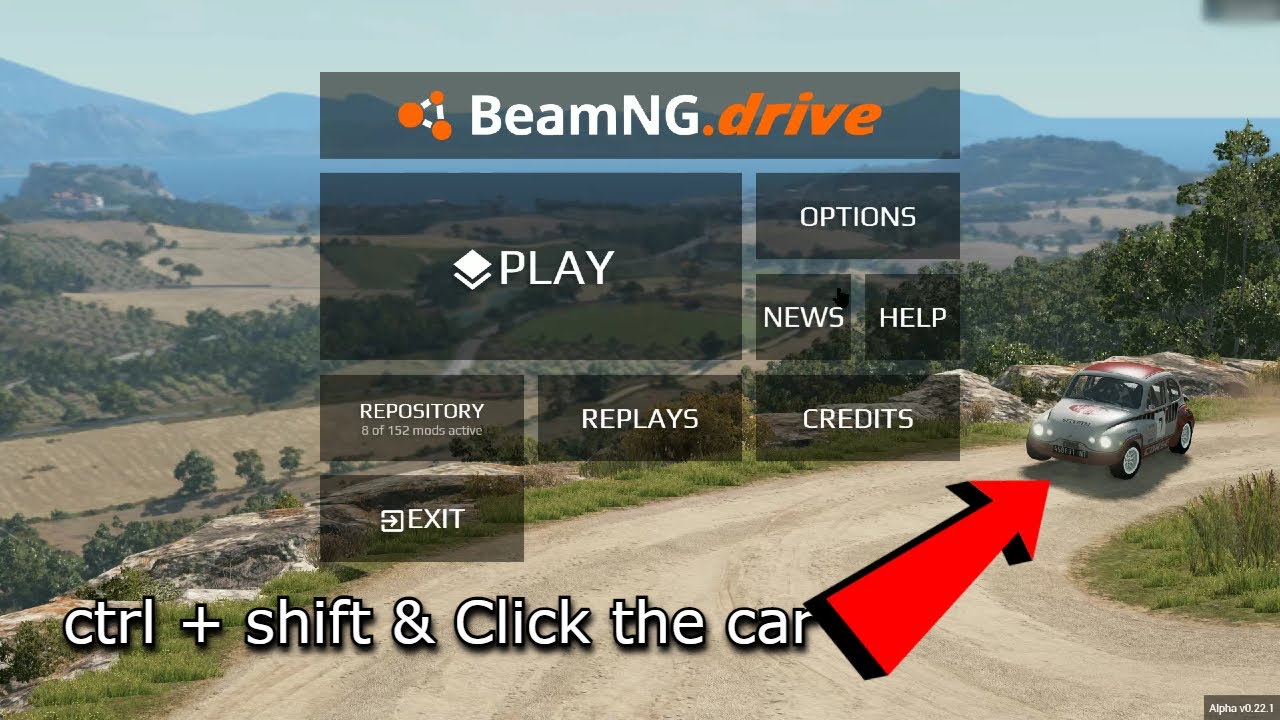 Neat EASTER EGG Found in the BeamNG Drive Menu! *TUTORIAL* - YouTube