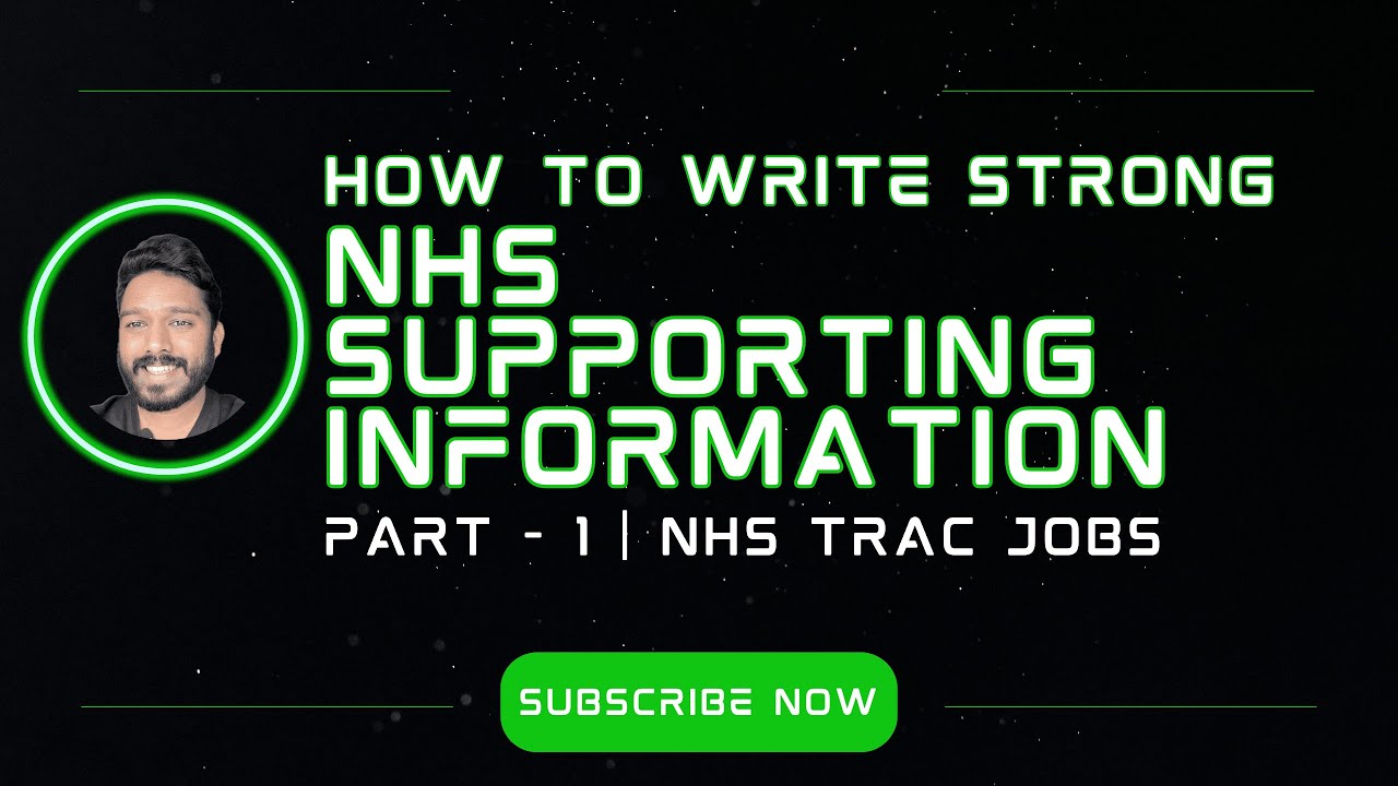How to Write Stong Supporting Information for NHS Jobs | #nhs #nhsjobs ...