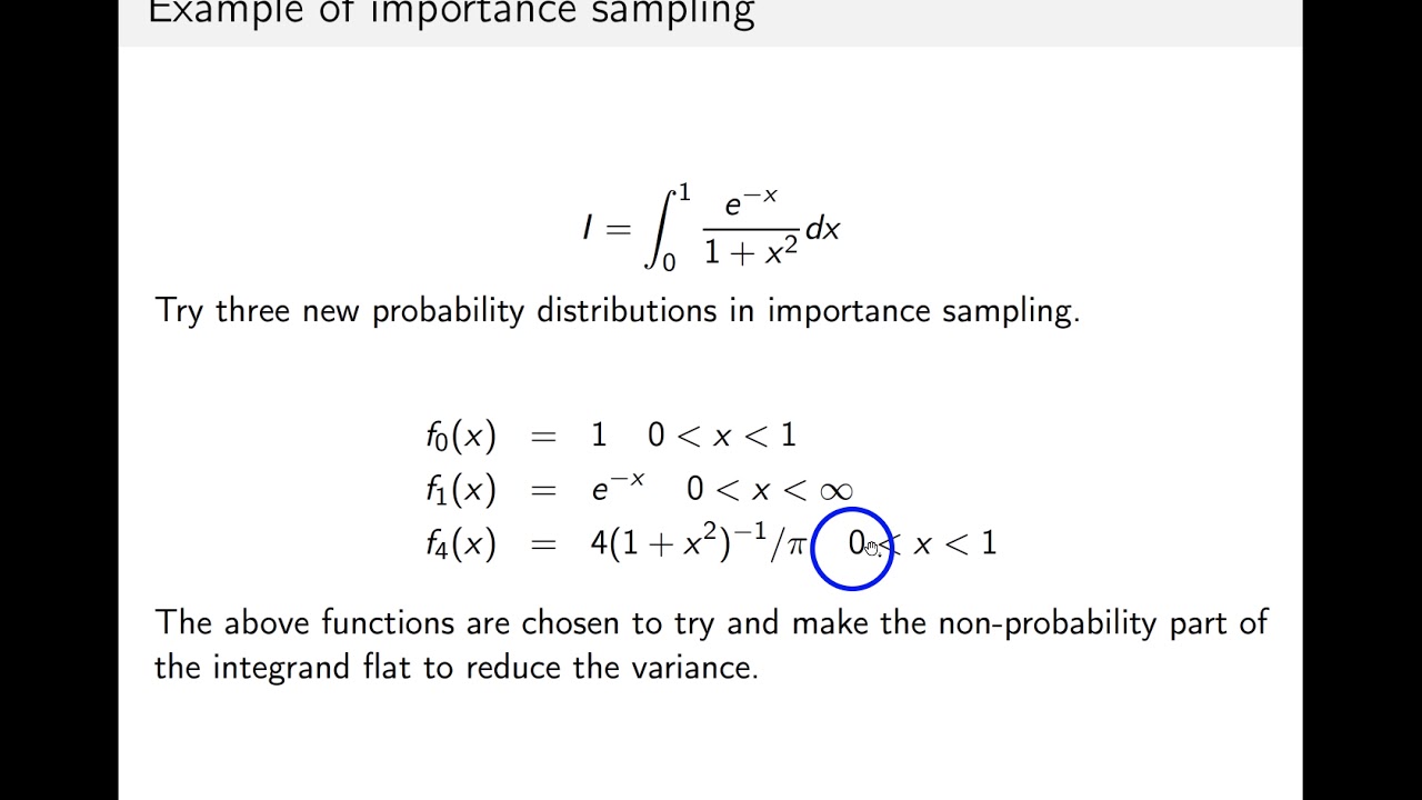 Variance reduction in Monte Carlo estimates of integrals. - YouTube