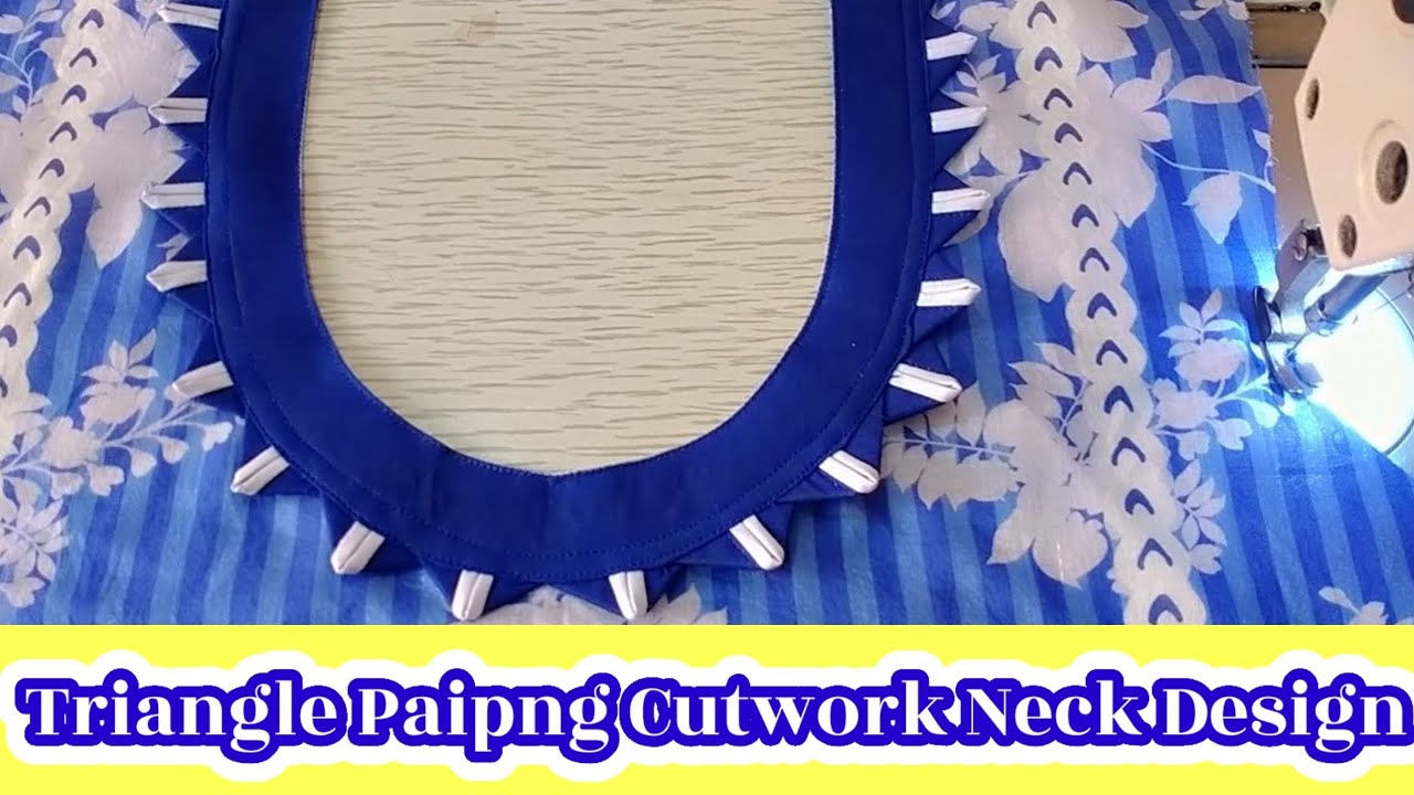 Triangular Cutwork Neck Design l New Cutwork Neck Design with Piping l ...