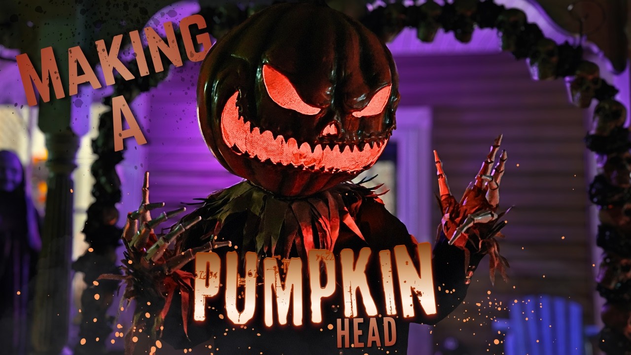 I Built a Giant Pumpkin Head for Halloween - YouTube