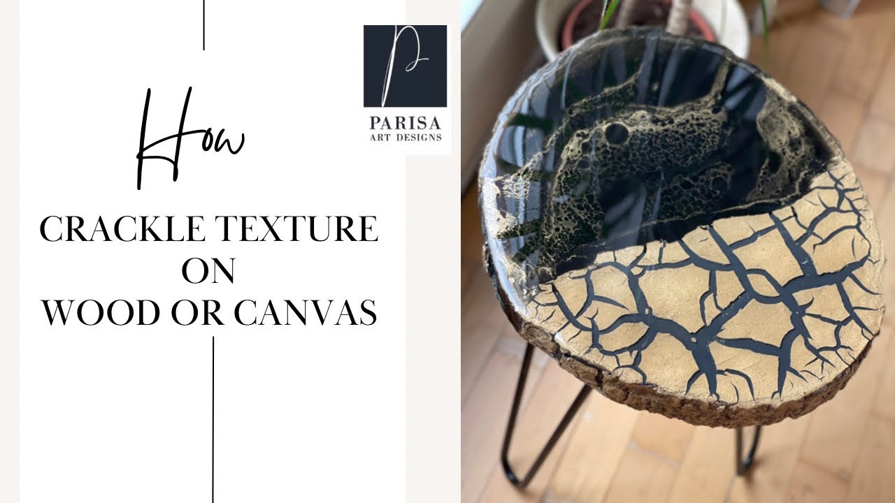 How to make XL crackles on wood or canvas/ Crackle paste applying on ...