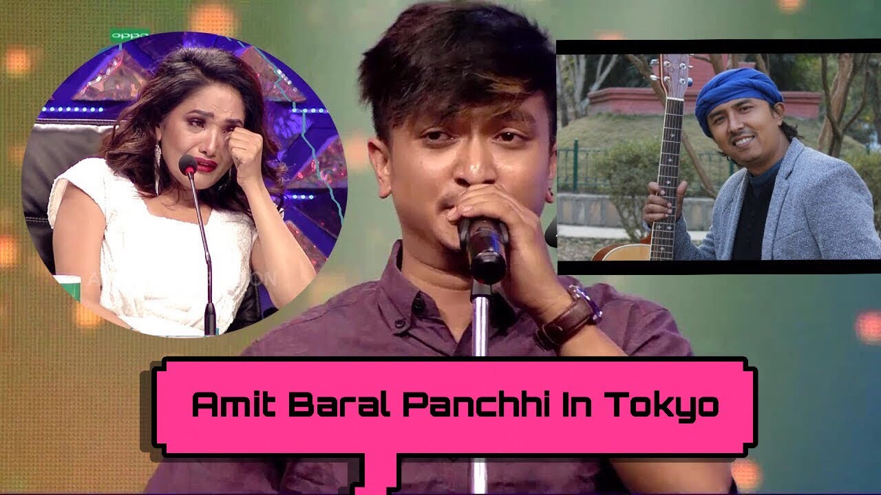Amit Baral Nepal Idol Top 5, First world tour Japan Tokyo Live performance panchhi - YouTube