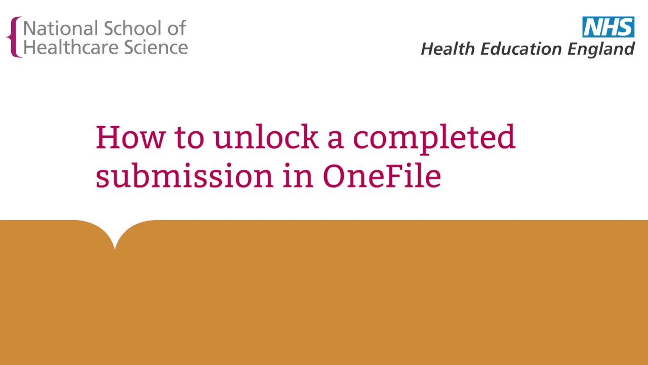 How to unlock a completed submission in OneFile - YouTube