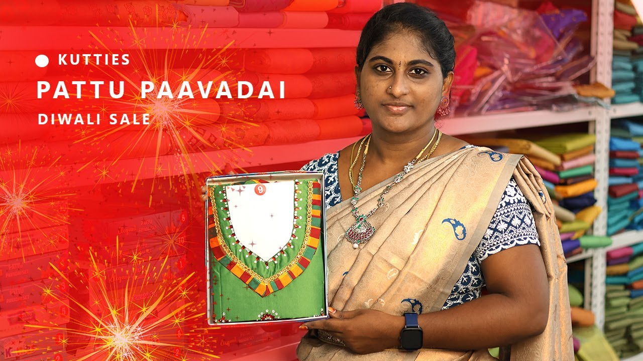 💕 New kutties pattu pavadai collection for diwali sale || #saree # ...