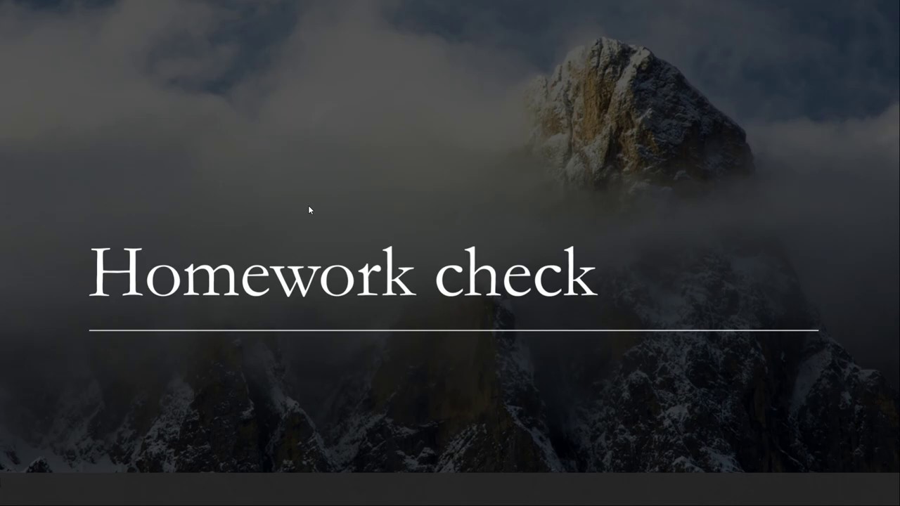 Homework check - YouTube