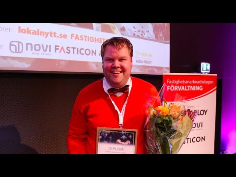 Johan Paulsson, Riksbyggen, är Årets tekniska förvaltare 2019 - YouTube