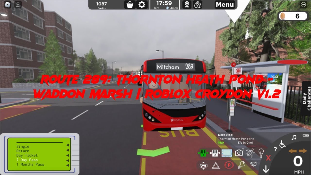 Route 289: Thornton Heath Pond - Waddon Marsh | Roblox Croydon v1.2 ...