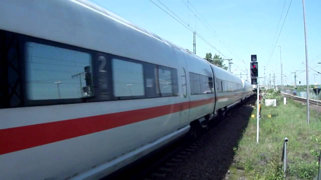 ICE 109 Durchfahrt Leipzig-Messe - YouTube
