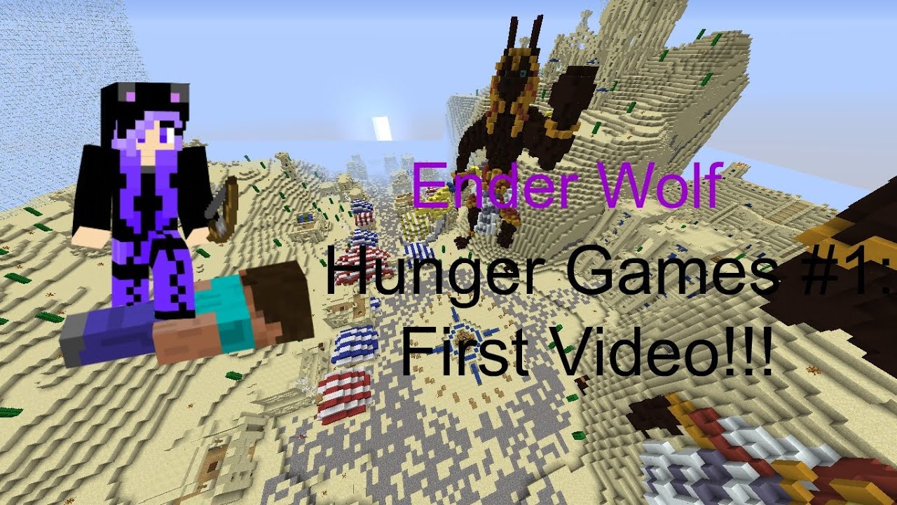 Playing MineCraft Hunger Games #1 - ( EnderWolf ) first video!!! - YouTube