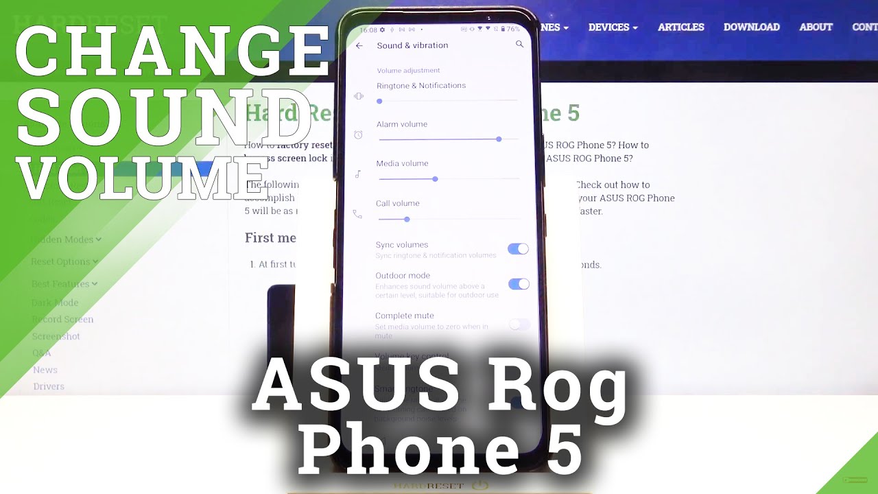How to Disable Ringtone Volume on ASUS ROG Phone 5 – Mute Ringer - YouTube
