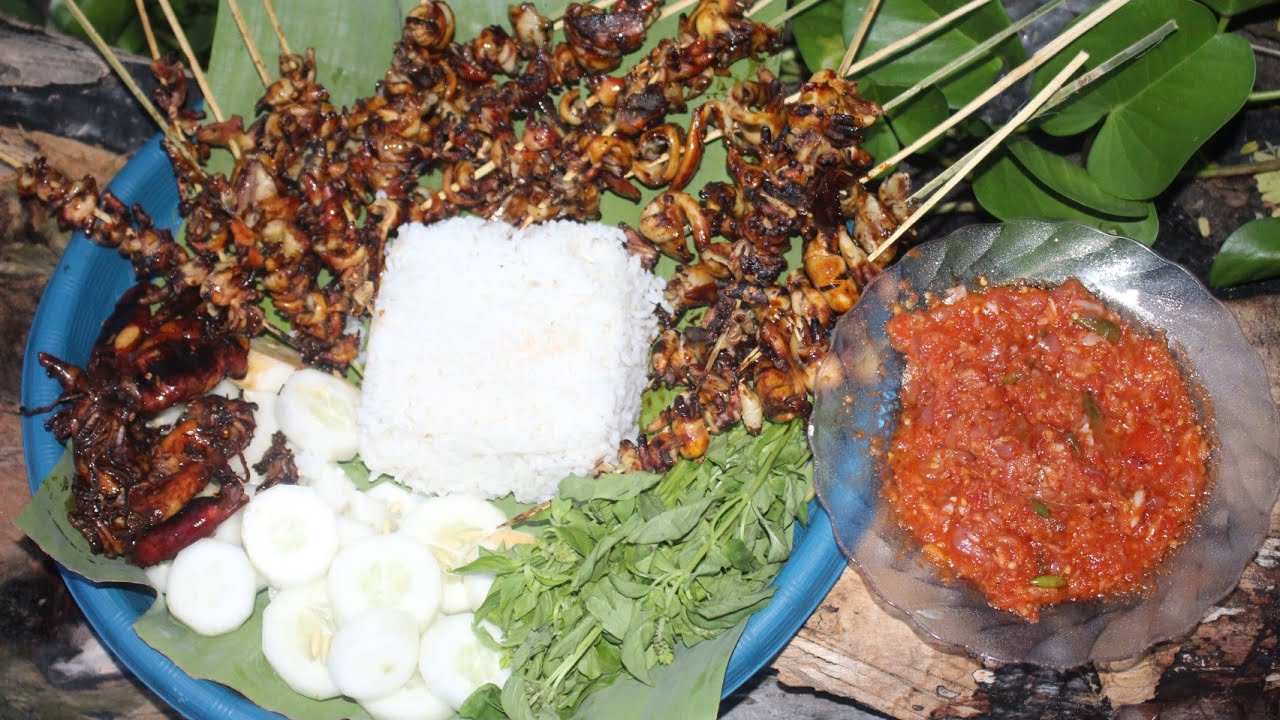 Sate Kerang Bakar Manis Pedas plus Cumi Bakar Kecap!! WAOW😱||enak ...