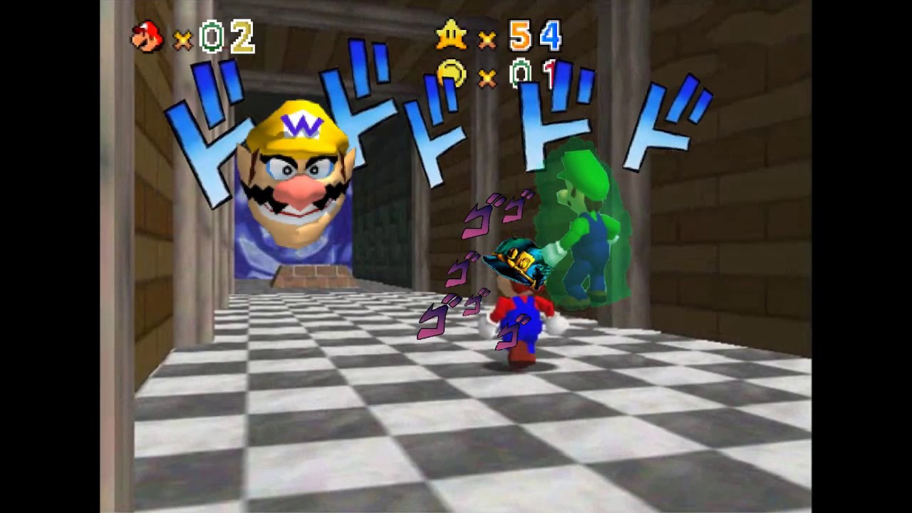 Wario tries to show fun to Mario but he activates his stand.mp3.mp4.wav ...