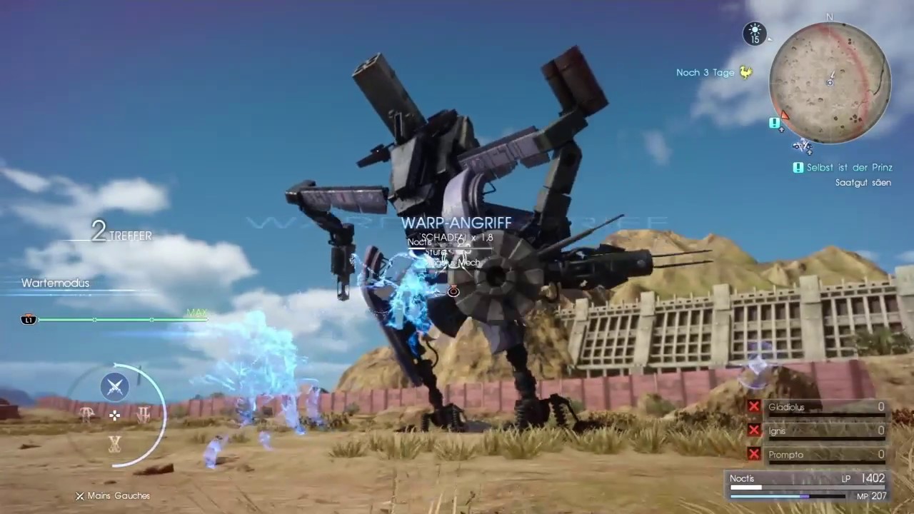 FF15 Angelus Mech level 99 Normal Mode Combat Gameplay - YouTube