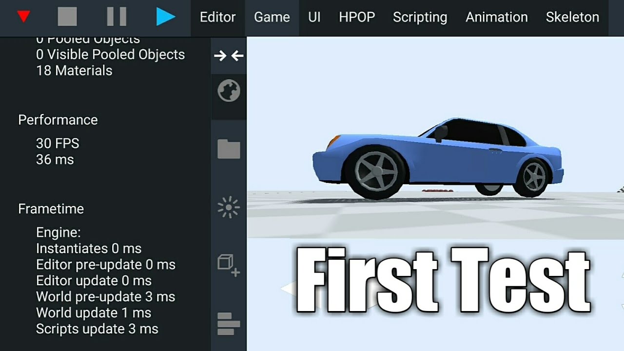 FIRST TEST BASIC CAR PHYSICS | ITsMagic Engine - YouTube