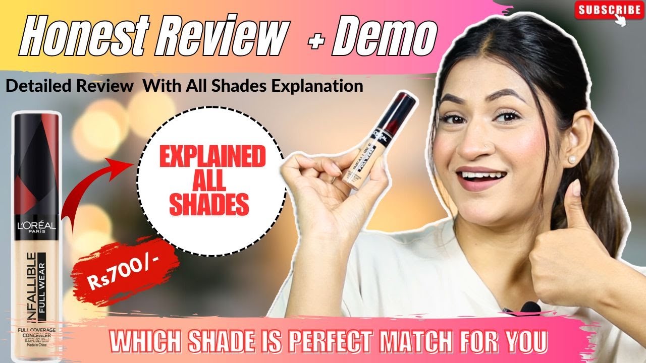 Loreal Paris Infallible Concealer Review With Demo | Honest Review | All Shades Explained | # ...