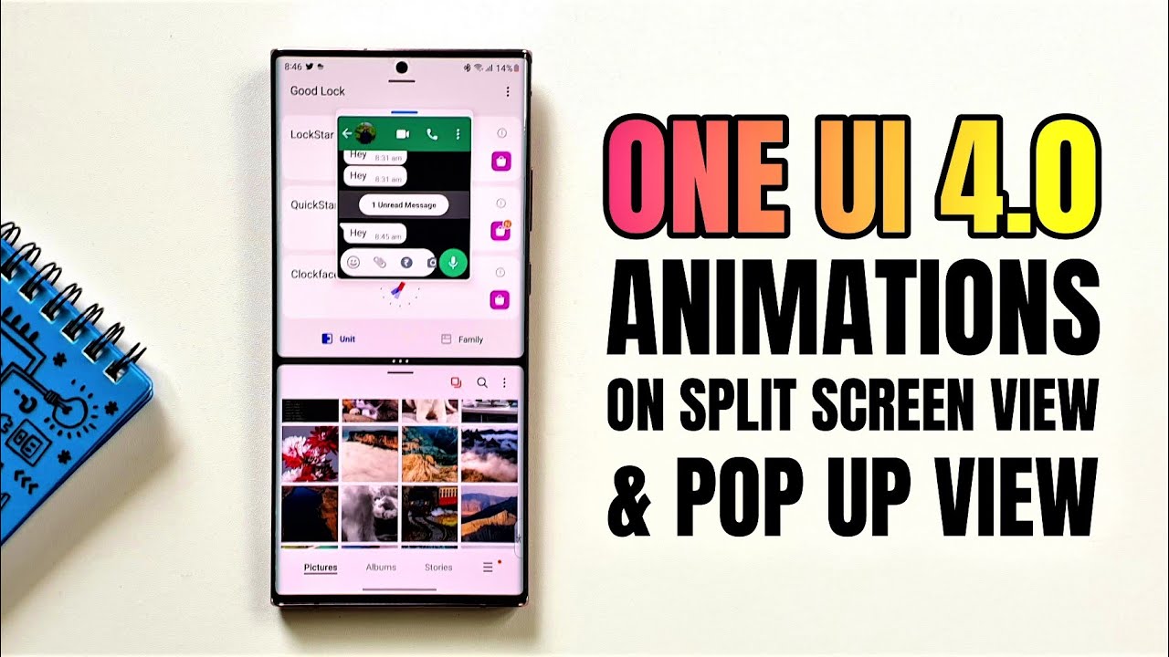Samsung ONE UI 4.0 Animations - Split Screen View & Pop up notification ...