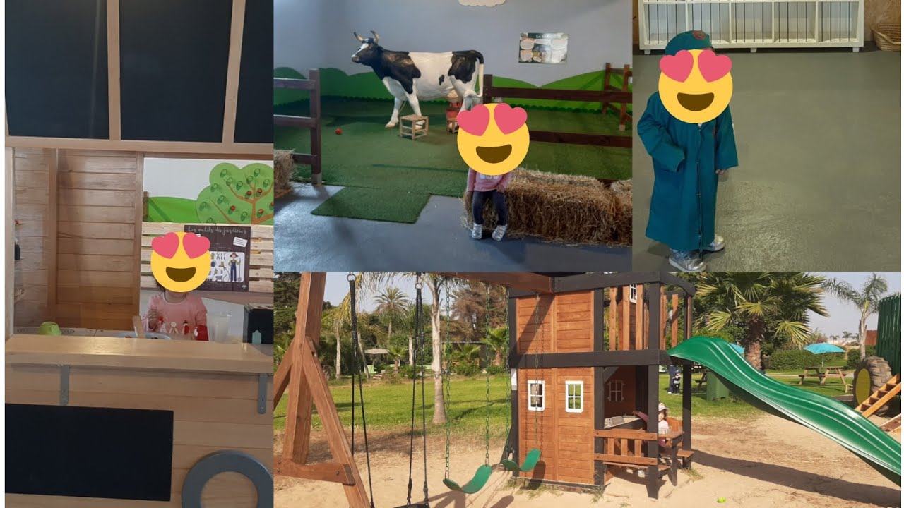 Fun activities with Nour in a nice playland #vegetable garden#vet# ...