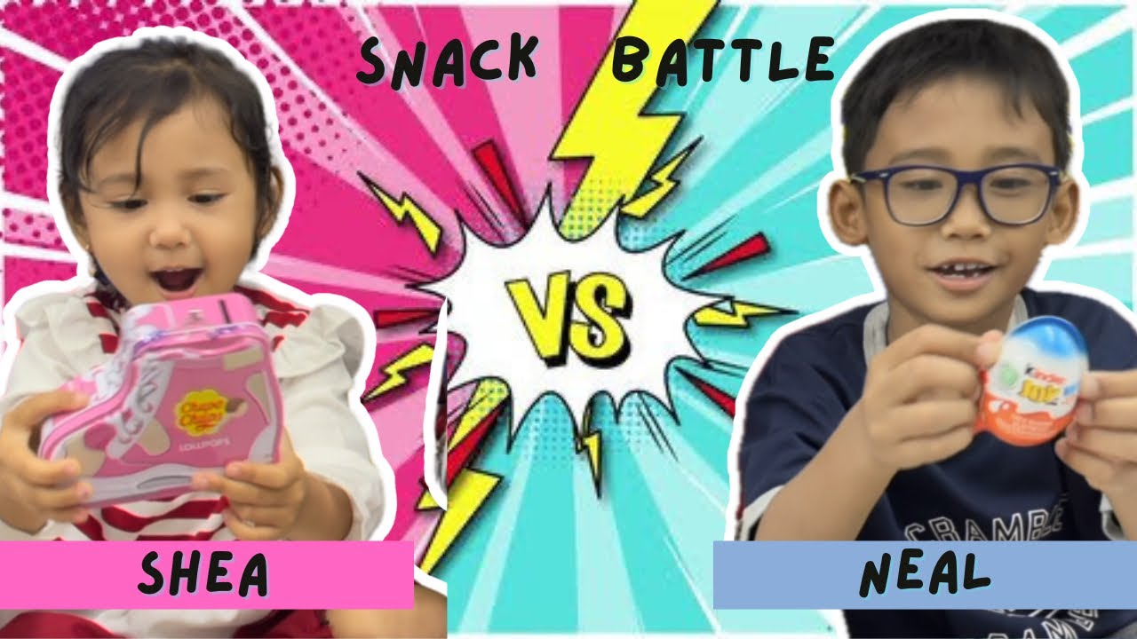 Shea vs Neal: Pink vs Blue Snack Challenge at the Supermarket! 🍬💙 - YouTube