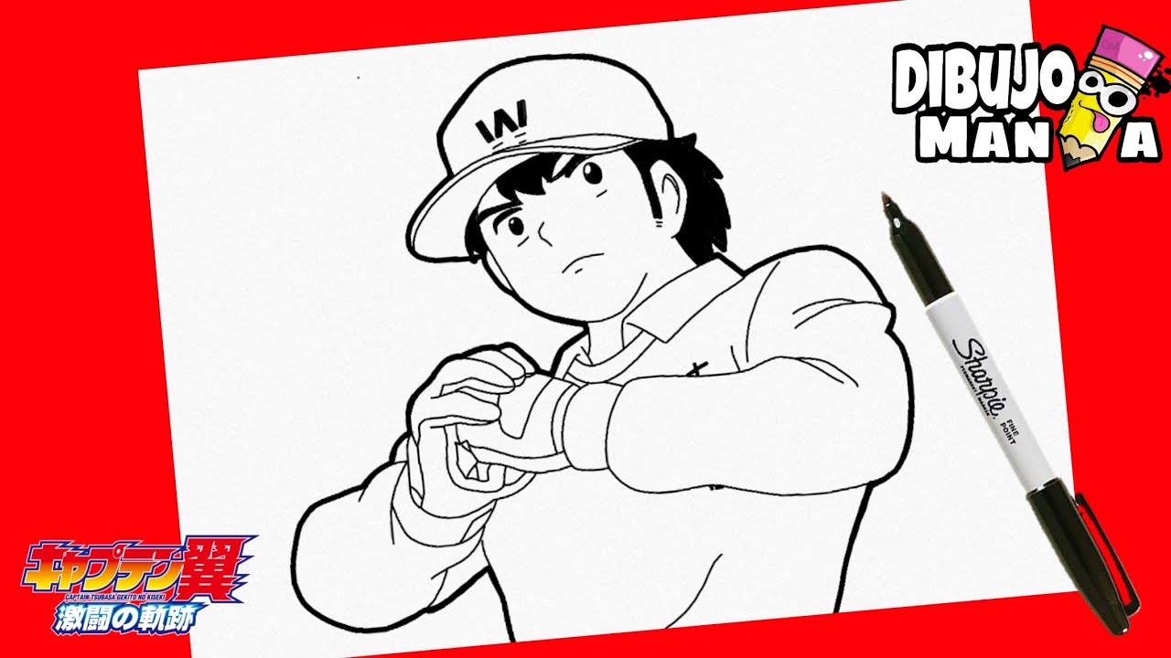 COMO DIBUJAR A GENZO WAKABAYASHI | CAPITAN TSUBASA | how to draw genzo ...