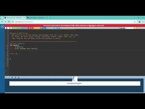 C basic program "hello world" #programming - YouTube