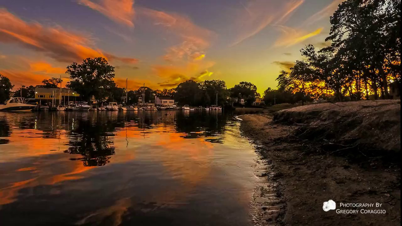 September Sunset Time-lapse SW Metedeconk River - YouTube