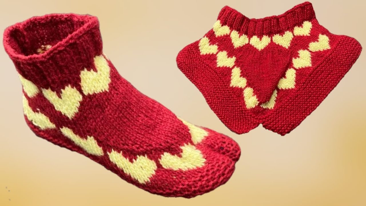 New Knitting Pattern/Design For Ladies Socks/Shoes/Slippers/Anguthe ...