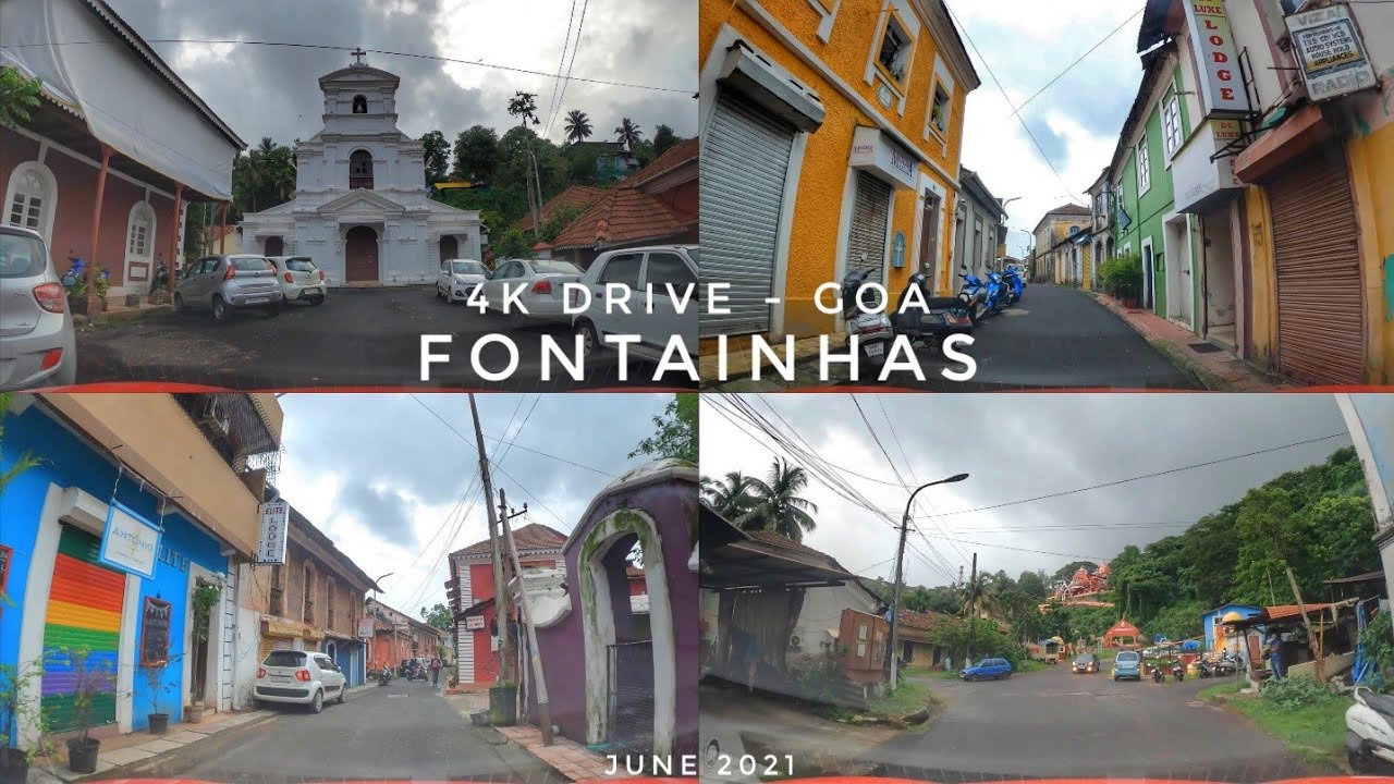 Goa - Fontainhas | Goa During Monsoon 2021 | 4k Drive Goa | Panjim ...