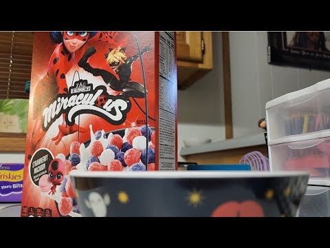 Trying the Miraculous Ladybug Kelloggs cereal! - YouTube