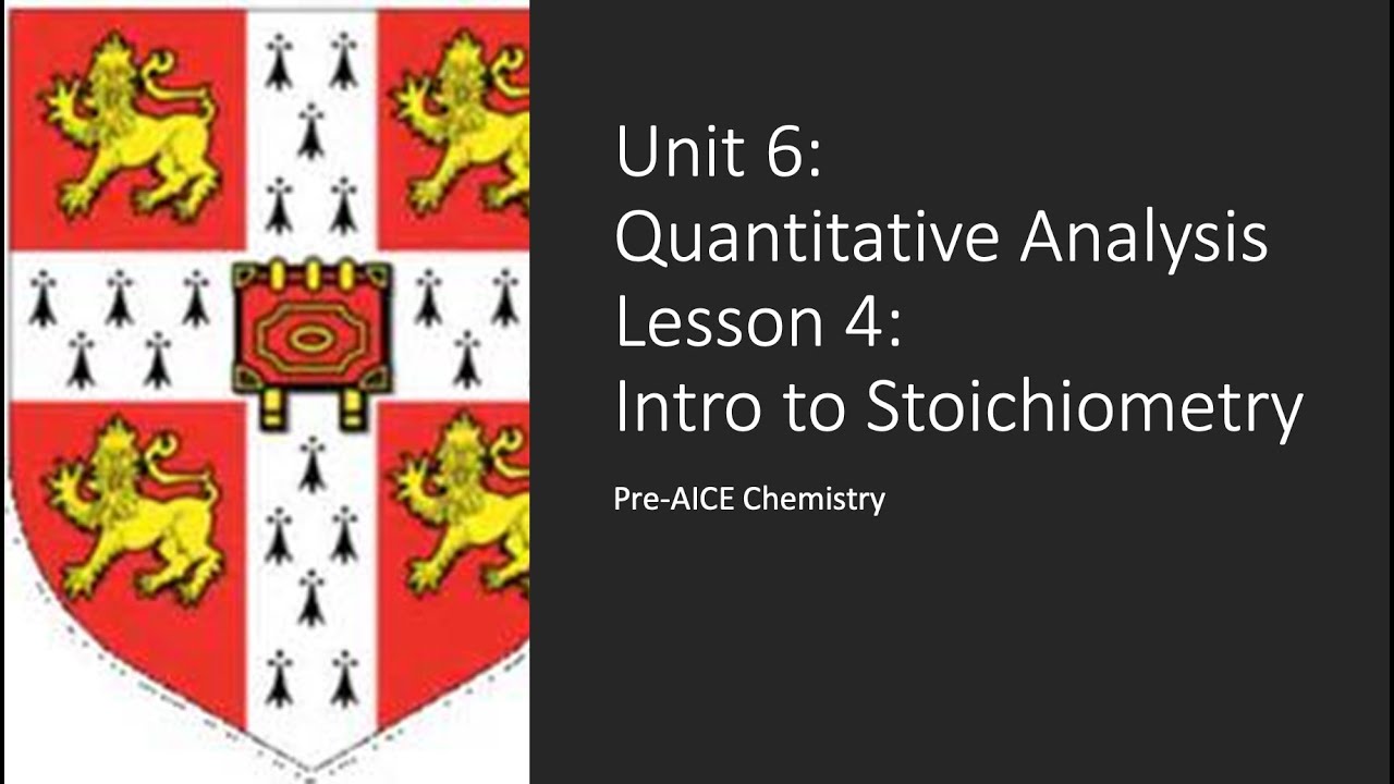 Pre AICE Chemistry Unit 6 Lesson 4 Intro to Stoichiometry - YouTube