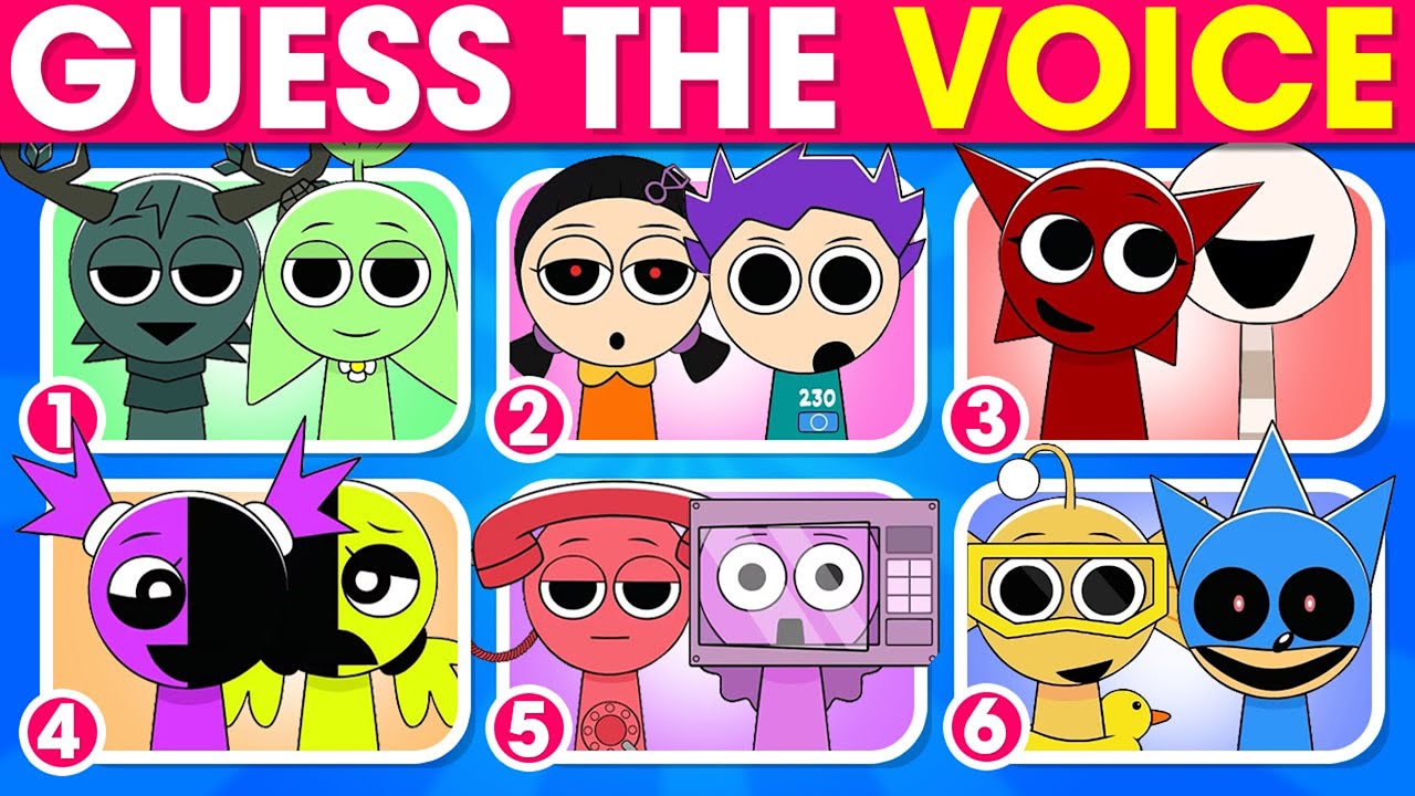 Guess Famous Sprunki Character By Their Voice, Incredibox Sprunki Mods ...
