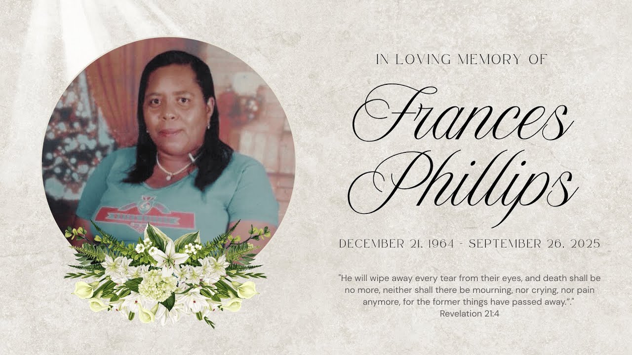 FUNERAL SERVICE | SIS. FRANCES PHILLIPS | THURSDAY 2ND OCTOBER 2025 ...