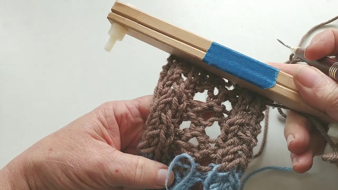 Cable & Lace design for loom knitters - YouTube