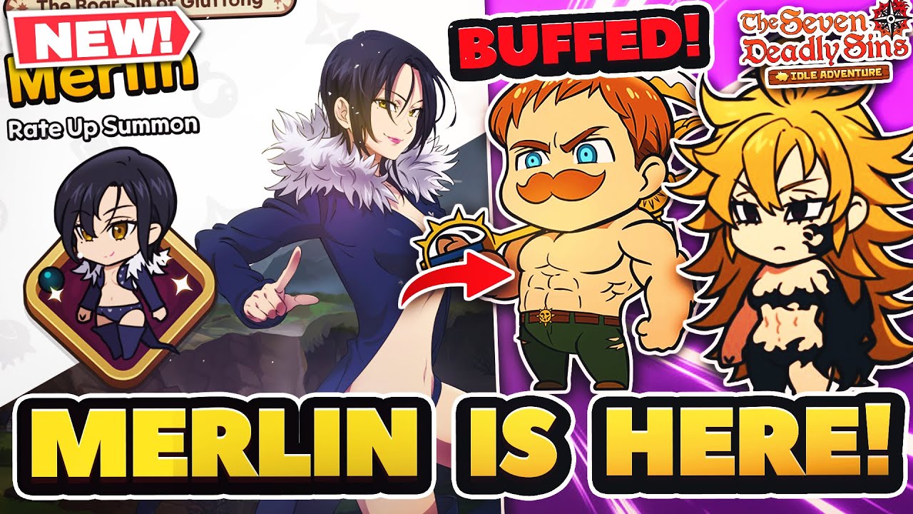 MERLIN IS HERE! RED/SIN BUFFER! Hawk Pass & MORE! | 7DS: Idle Adventure! - YouTube