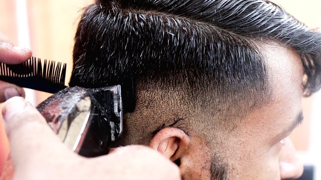 One Side Fade Haircut Tutorial For Boys - YouTube