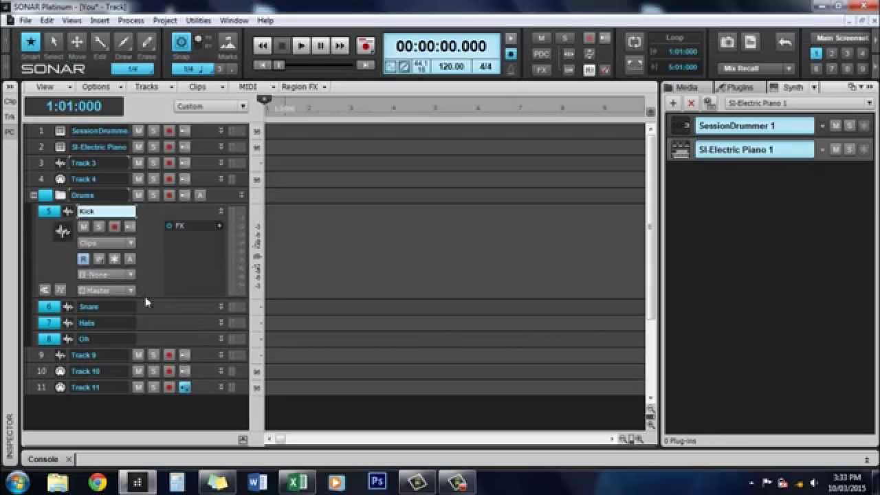 Sonar Platinum: Using track folders - YouTube
