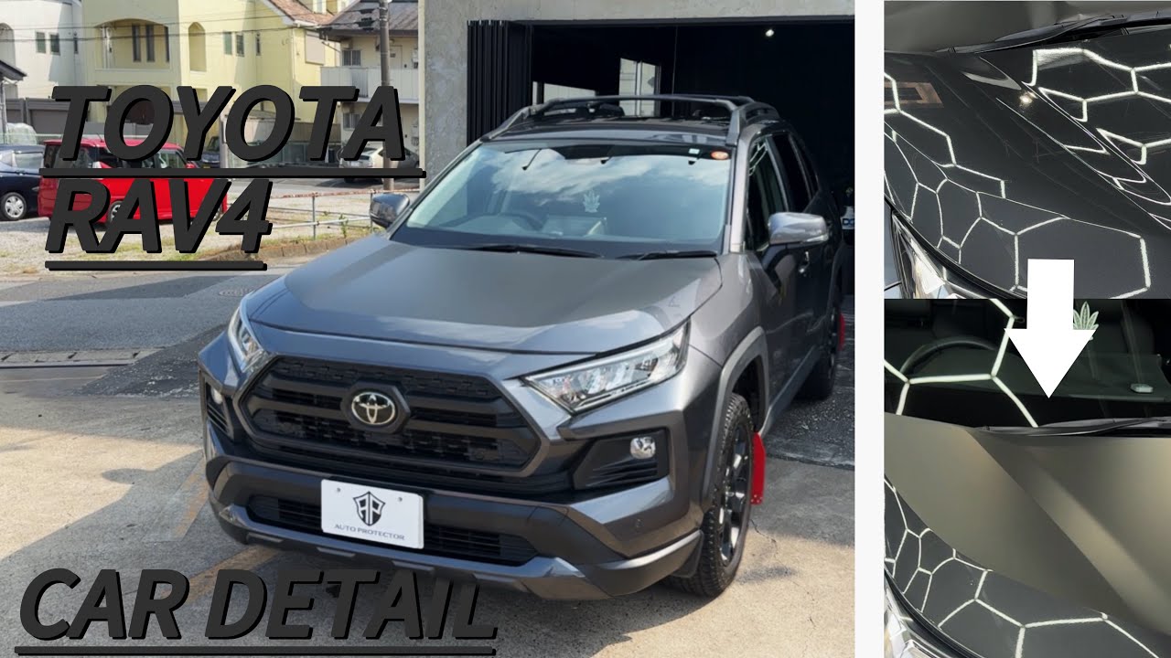 TOYOTA RAV4 - CAR DETAILING & partial car wrap - YouTube