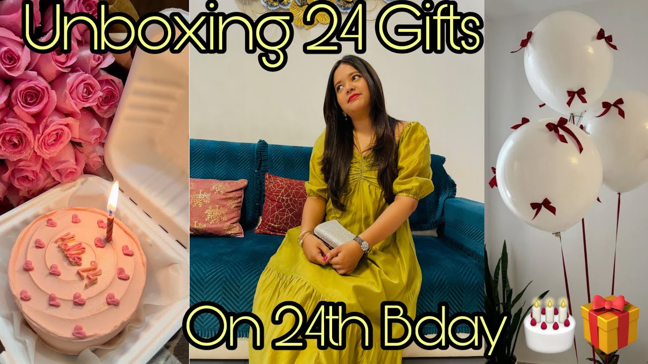 *UNBOXING 24 GIFTS ON MY 24th BIRTHDAY* !🎁🎂 - YouTube
