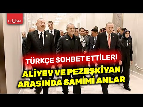 Karabağ'da Aliyev ve Pezeşkiyan arasında samimi görüntüler! \
