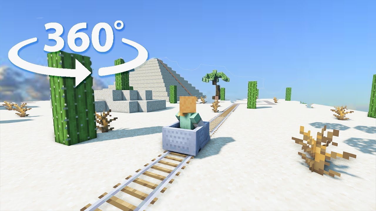 Roller Coaster 360/VR - Minecraft 4K - YouTube