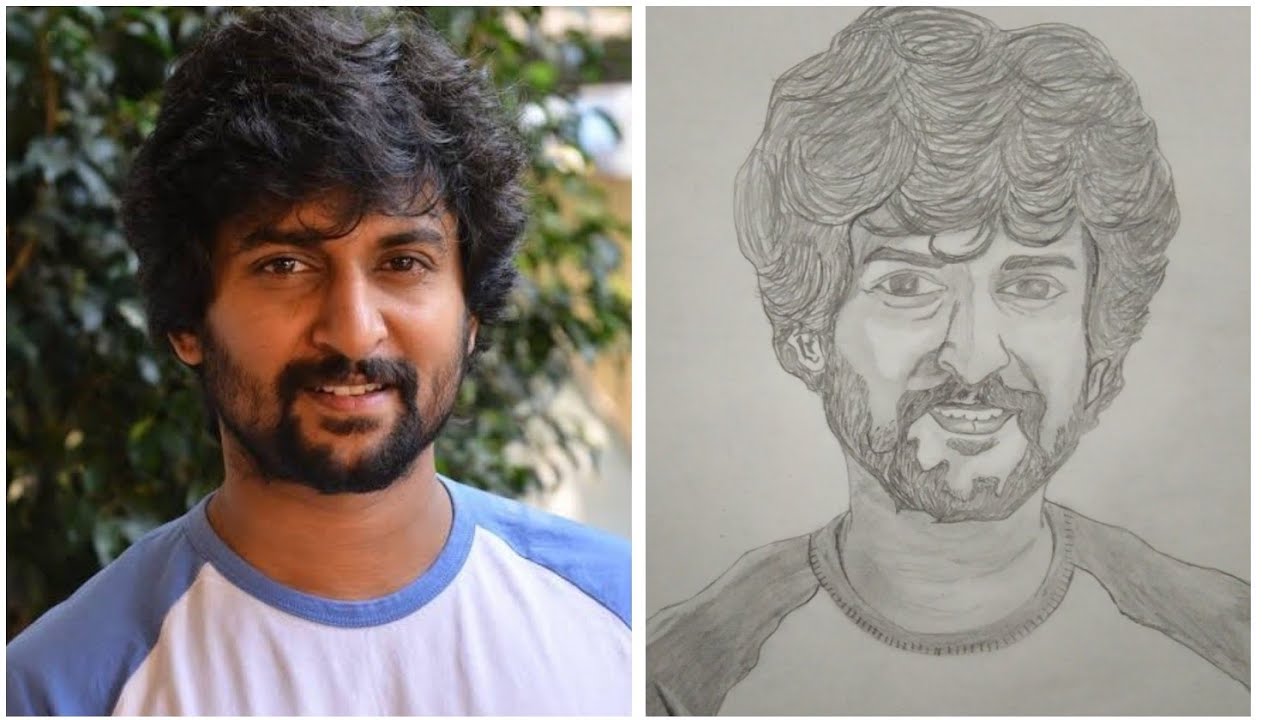 Nani...south actor....pencil sketch drawing - YouTube