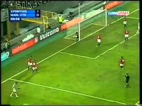 Young Cristiano Ronaldo debut, C. Ronaldo first game v Man Utd - YouTube
